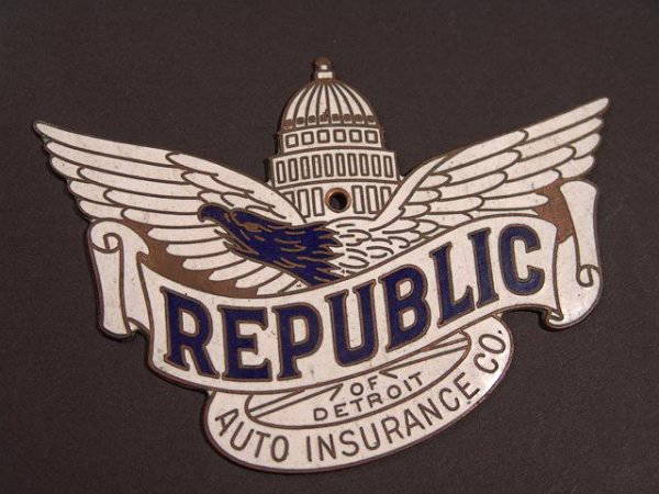 Republic Of Detroit Auto Insurance Tag Topper