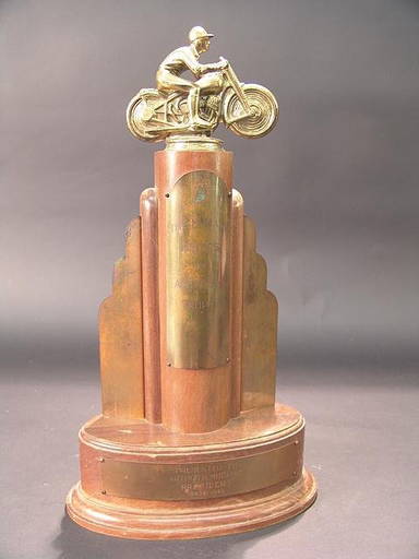 1940's Vintage Motorcycle Racing Trophy