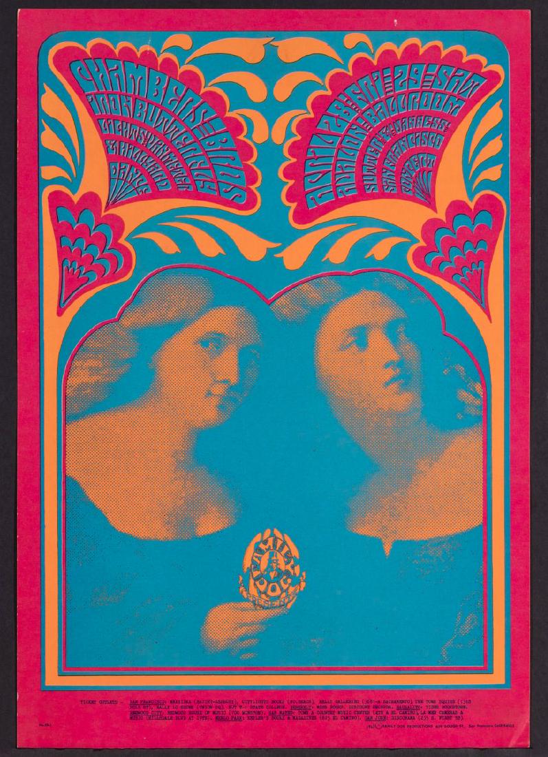 VICTOR MOSCOSO (B.1936) PSYCHEDELIC CONCERT POSTER