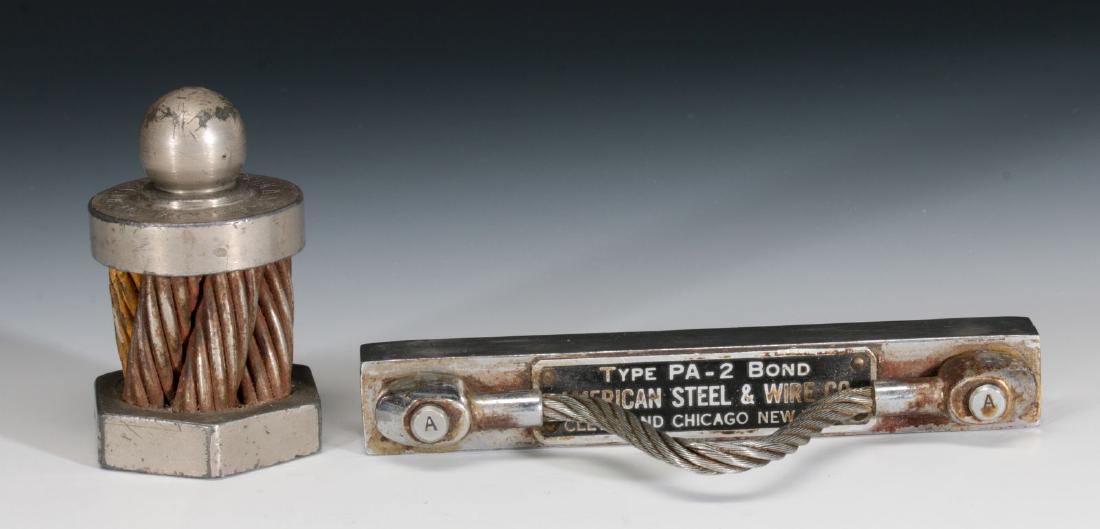 ADVERTISING PAPERWEIGHTS FROM STEEL CABLE SAMPLES