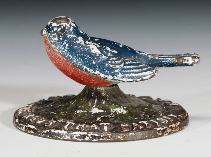 H.l. Jud Foundry Advertising Paperweight With Bluebird
