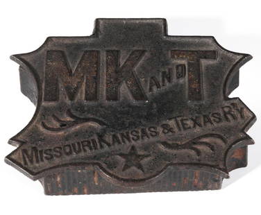 Missouri, Kansas, And Texas Railway Cast Iron Match Safe