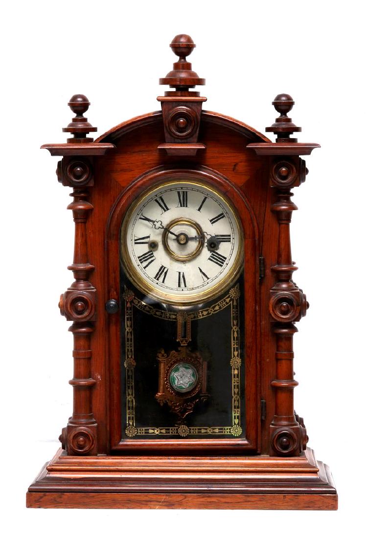 A WELCH 'PATTI V.P.' ROSEWOOD MANTLE CLOCK