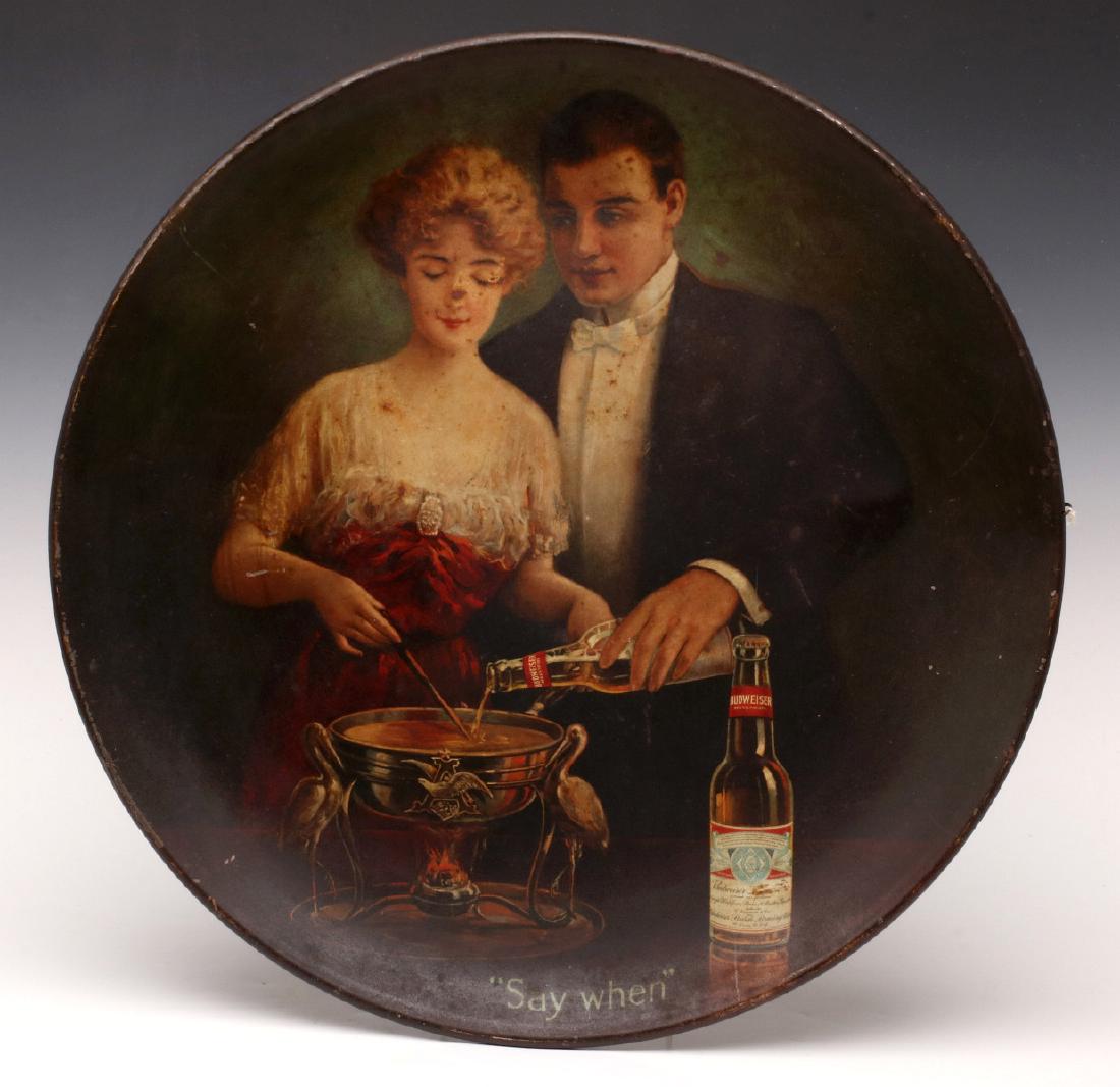 PRE-PROHIBITION ANHEUSER BUSCH BUDWEISER BEER SIGN