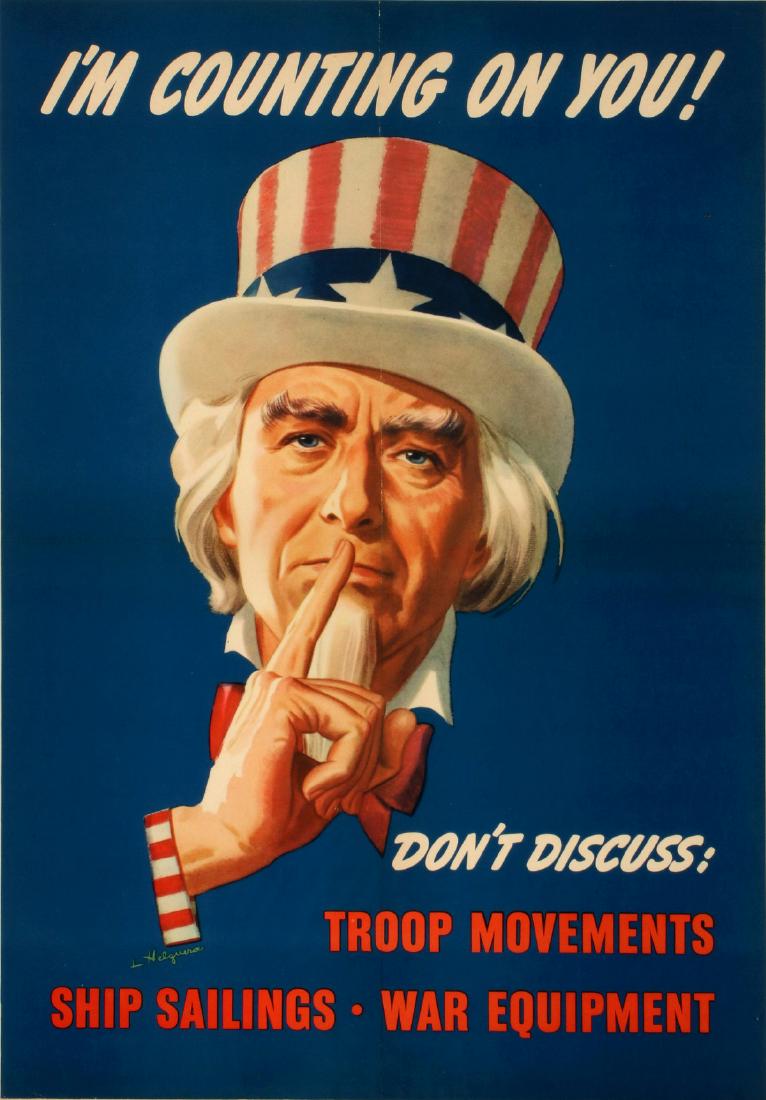 A WORLD WAR II PATRIOTISM POSTER CIRCA 1943
