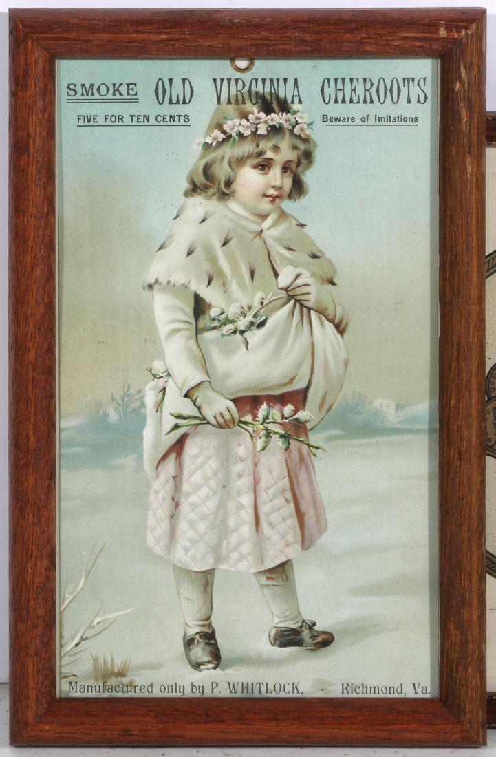 AN OLD VIRGINIA CHEROOTS ADVERTISING POSTER C 1900