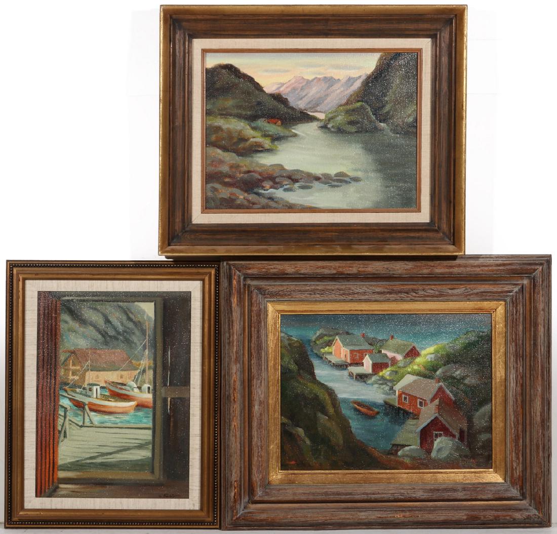THREE OIL ON CANVAS WORKS BY DON TRACHTE