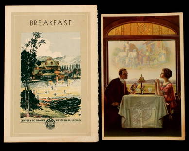 Railroad Dining Car Menus