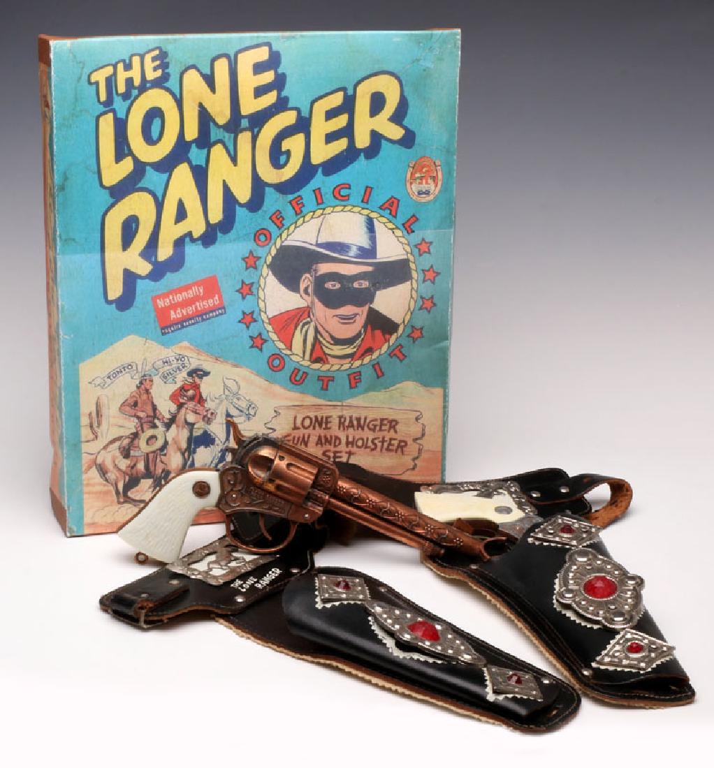 ESQUIRE LONE RANGER HOLSTER & PISTOLS SET WITH BOX