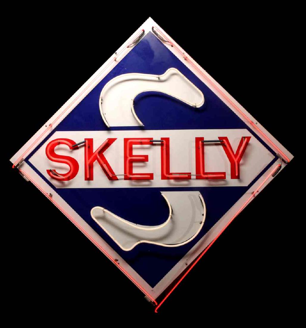 A LARGE PORCELAIN SKELLY SIGN WITH NEON ADDED - Apr 27, 2019 | Soulis ...