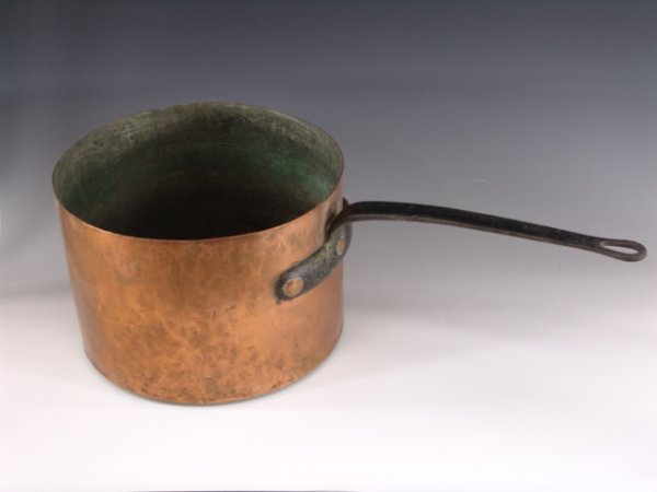Extra Large Copper Pan W/ Cast Iron Handle