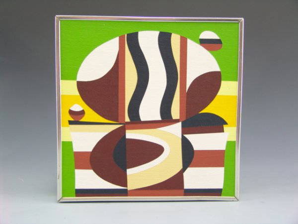 1971 Acrylic Abstract Signed R. Radcliff