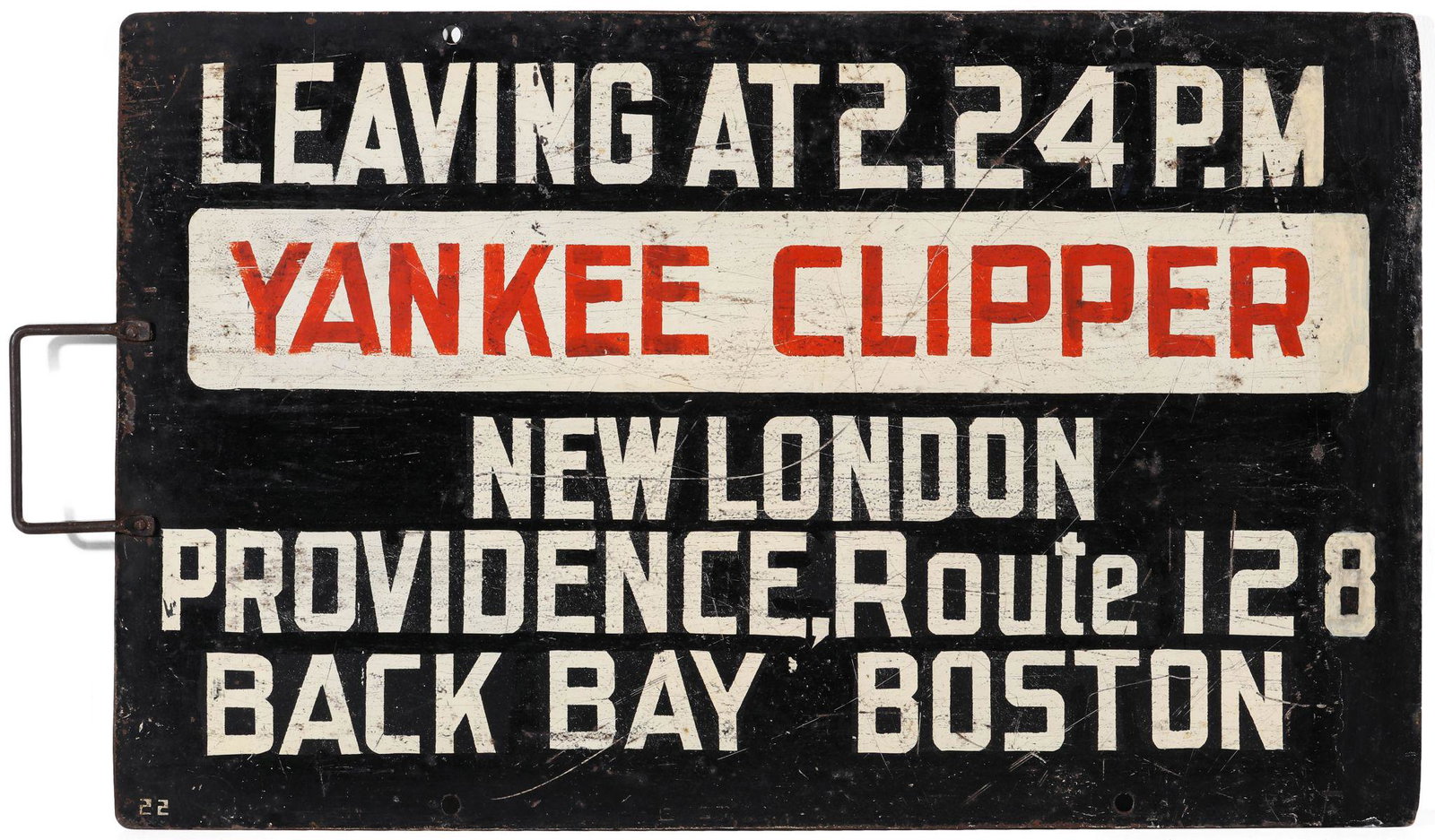 For Auction: A RED, WHITE AND BLUE GATE SIGN FOR THE YANKEE CLIPPER ...