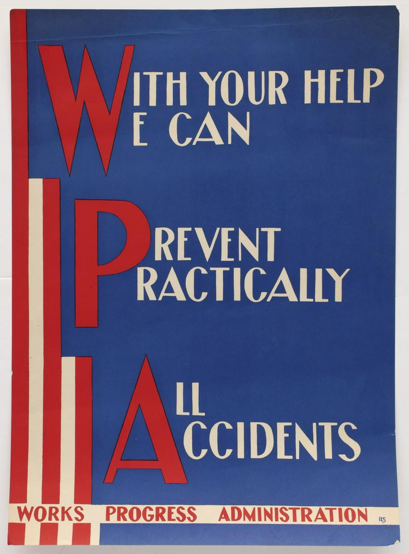 For Auction: A 1930s WORKS PROGRESS ADMINISTRATION (WPA) POSTER (#0191 ...