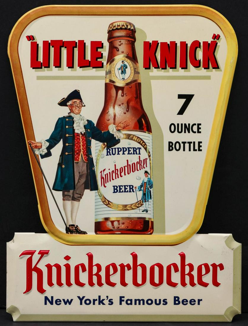 For Auction: A KNICKERBOCKER BEER LITHOGRAPHED TIN STANDEE SIGN (#0711 ...