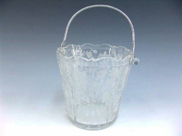Cambridge Rose Point Crystal Ice Bucket
