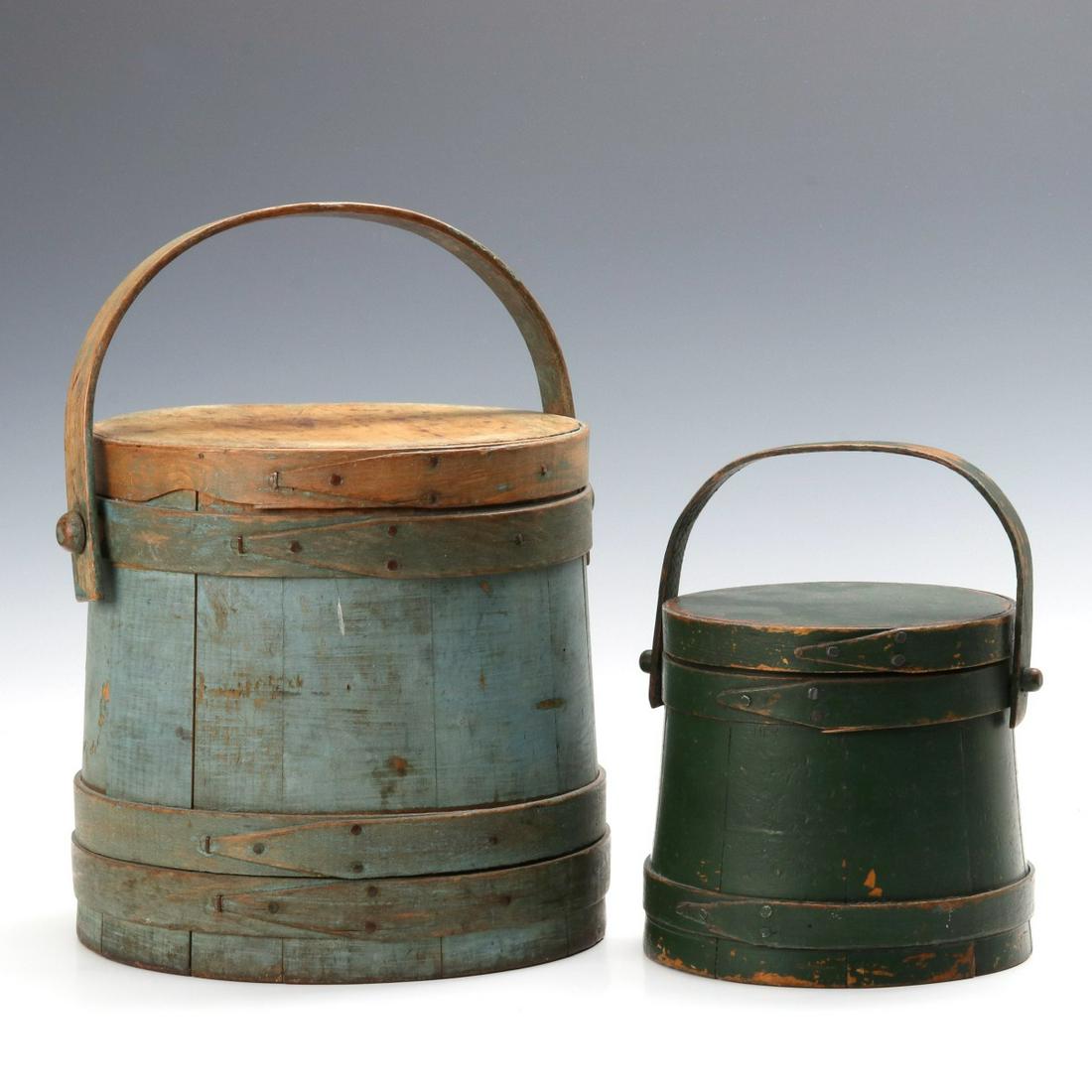 TWO 19TH CENTURY FIRKINS IN OLD BLUE MILK PAINT - Sep 19, 2020 | Soulis ...