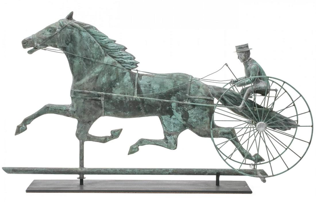 A 19TH C. COPPER HORSE AND SULKY DRIVER WEATHER VANE - Sep 19, 2020 ...