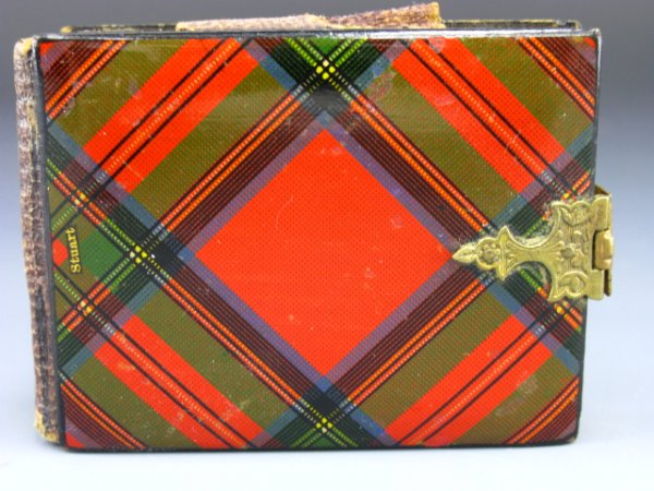 Antique Stuart Tartan Dance Card Book