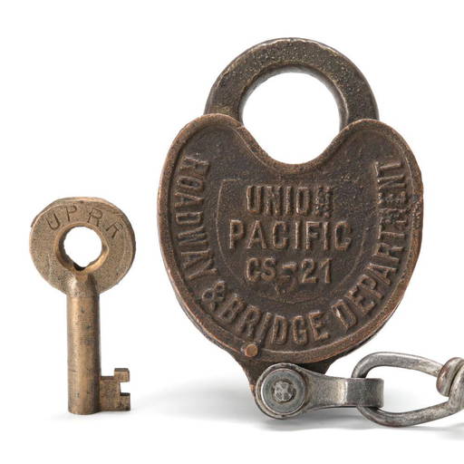 Union Pacific Roadway & Bridge Dept. Padlock And Key