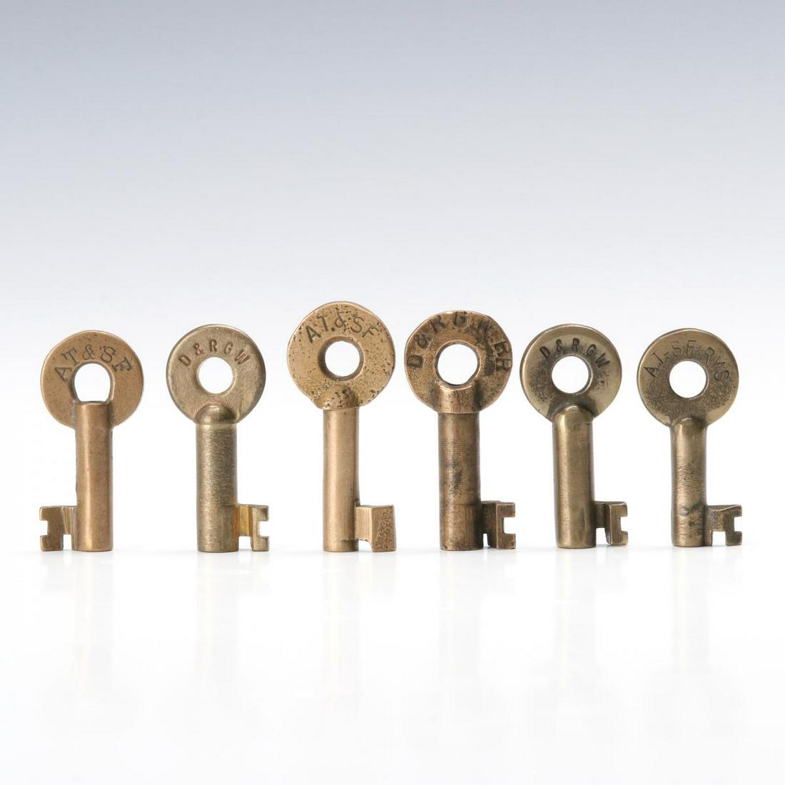 A Collection Of At&sf And D&rgw Railroad Keys