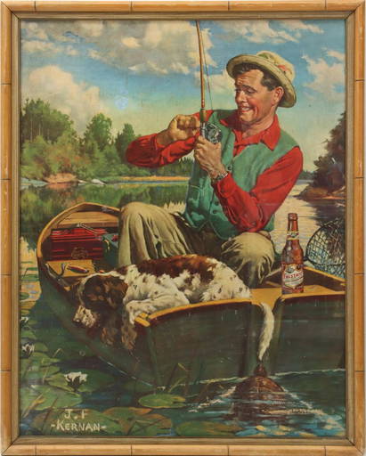 An Advertising Poster For Falstaff Beer After Kernan