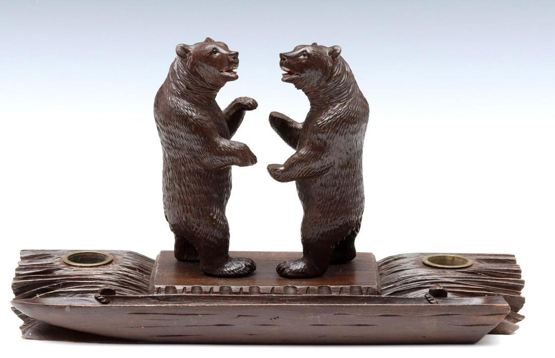 AN EARLY 20TH C. BLACK FOREST INK STAND WITH TWO BEARS - Dec 05, 2020 ...
