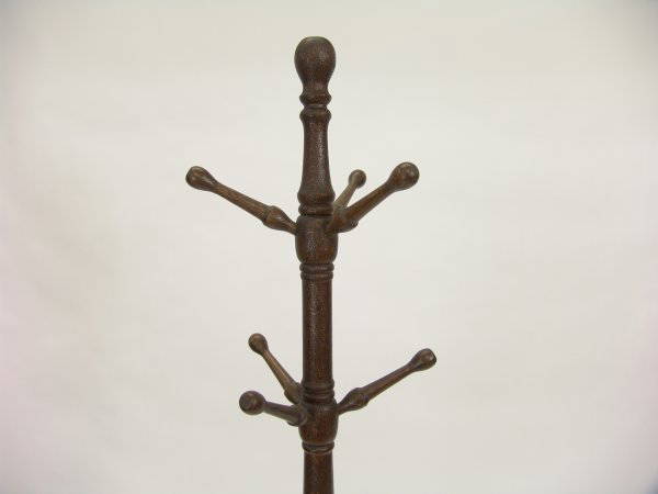 ANTIQUE OAK HALL TREE COAT RACK - Apr 11, 2009 | Soulis Auctions in MO