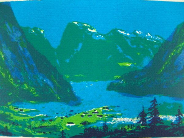 PENCIL SIGNED SERIGRAPH BY JOHN MOSIMAN SONG OF NORWAY