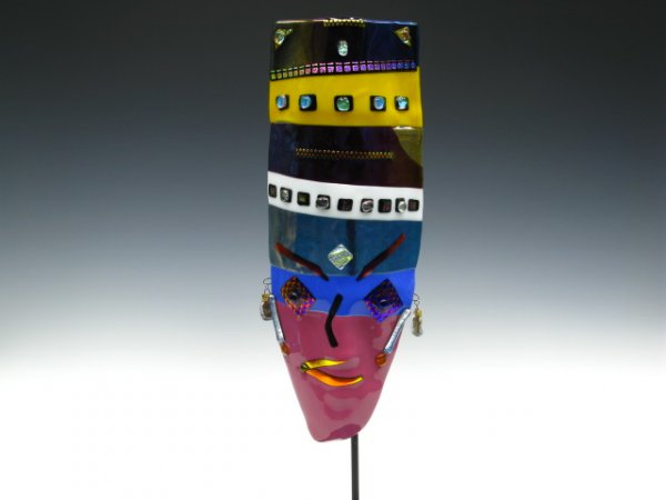 SIGNED MARILYN CATLOW ART GLASS MASK