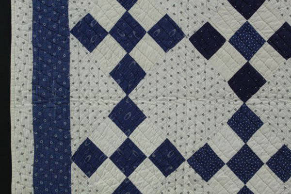 Old Ninepatch On Point Pattern Quilt