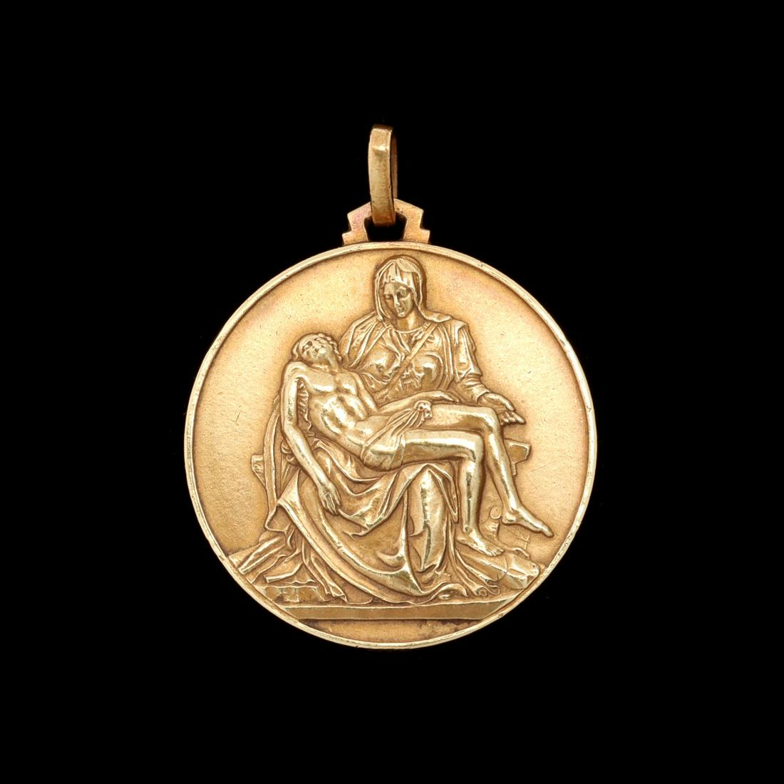 An 18k Gold Medal After The Pieta