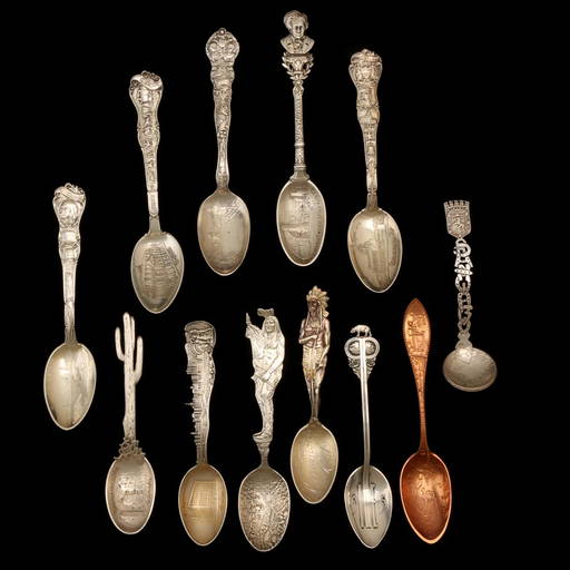 Eleven Sterling Silver Souvenir Spoons