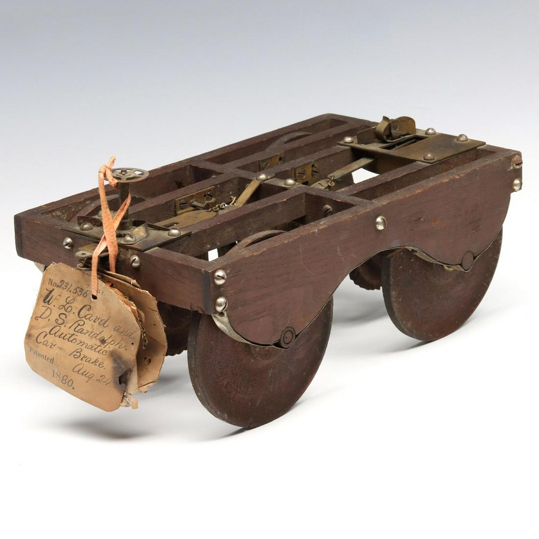 An 1880 Patent Model For Automatic (railroad) Car Brake