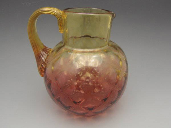 An Amberina Victorian Art Glass Pitcher