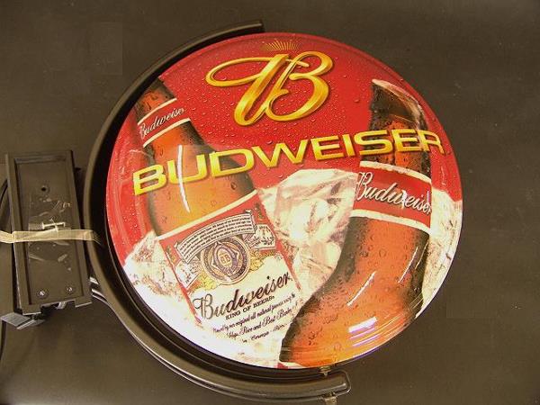 Budweiser Beer Lighted Revolving Sign