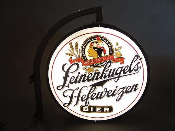 Leinenkugel's Hefeweizen Beer Lighted Flange Sign