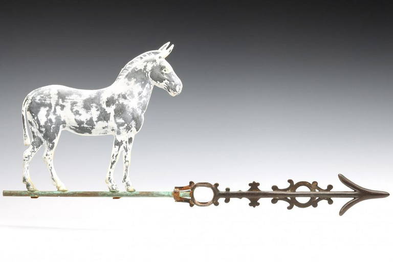 A KRETZER NO. 129 MULE LIGHTNING ROD WEATHER VANE (#0313) on Oct 23 ...