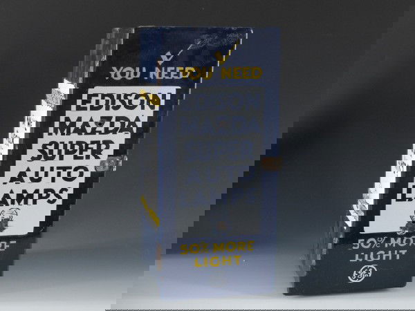 63: EDISON MAZDA AUTO LAMPS PORCELAIN CABINET