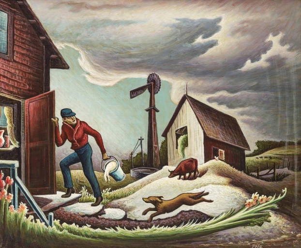 Aaron Pyle (1903 1972) Egg Tempera On Artist's Board