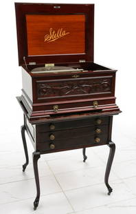 Fine Porter Music Box On Stand.