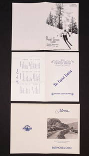 Railroad Dining Car Menus