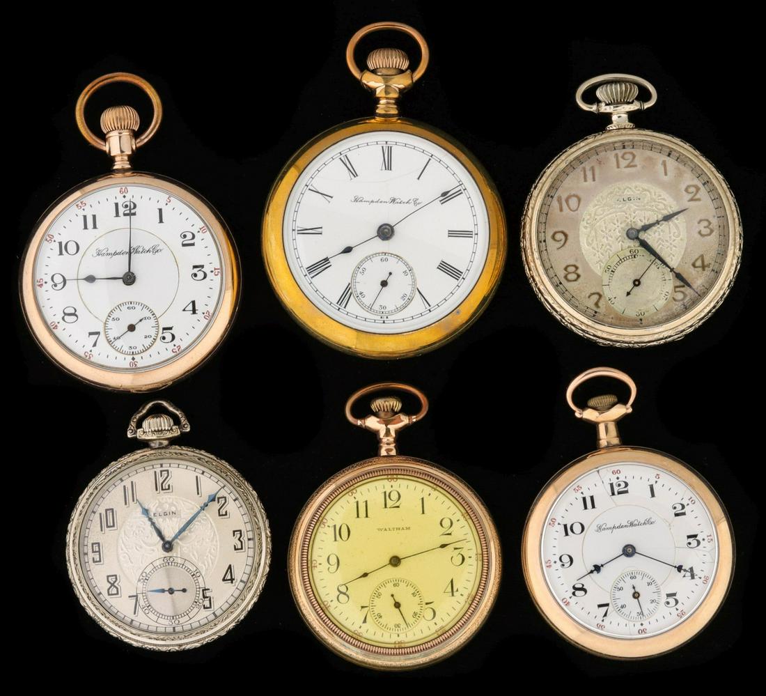 SIX OPEN FACE ANTIQUE POCKET WATCHES - May 18, 2022 | Soulis Auctions in MO