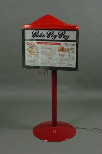 A Bob's Big Boy Drive In Menu Board