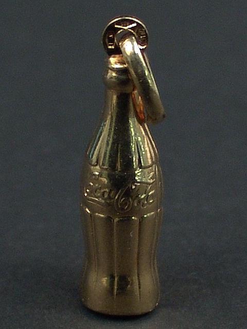Solid Gold Charm Coca Cola Bottle