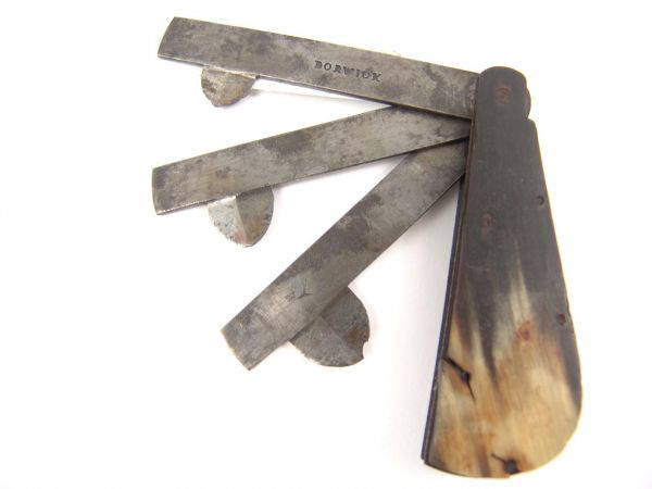 19th Century 3 Blade Fleam With Horn Handle