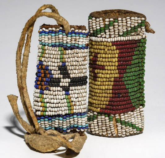 TWO SINGLE 19TH CENTURY APACHE BEADED HAIR TIES - Nov 12, 2022 | Soulis ...