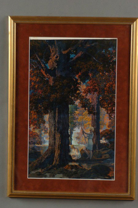 An Original Maxfield Parrish Print, 'golden Hours'