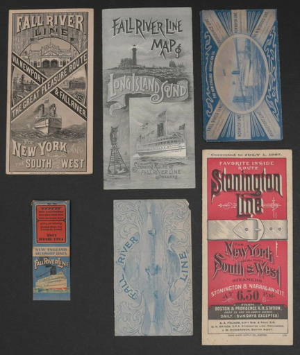 Good Early Fall River Line Steamship Pcs To 1890s