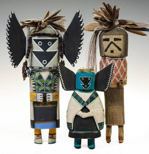 Three Contemporary Artist Signed Kachina Dolls